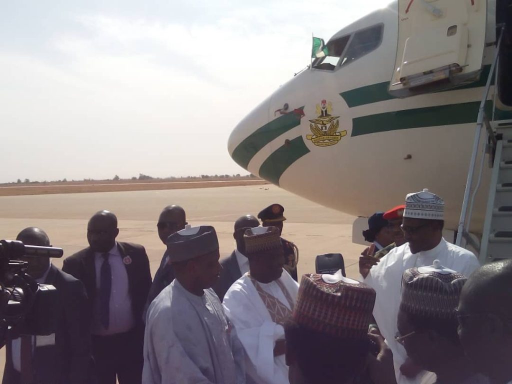 Buhari in Sokoto on Shagari condolence visit