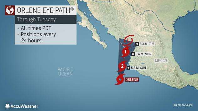 Orlene strengthens to hurricane off Mexico’s Pacific coast – The Sun ...