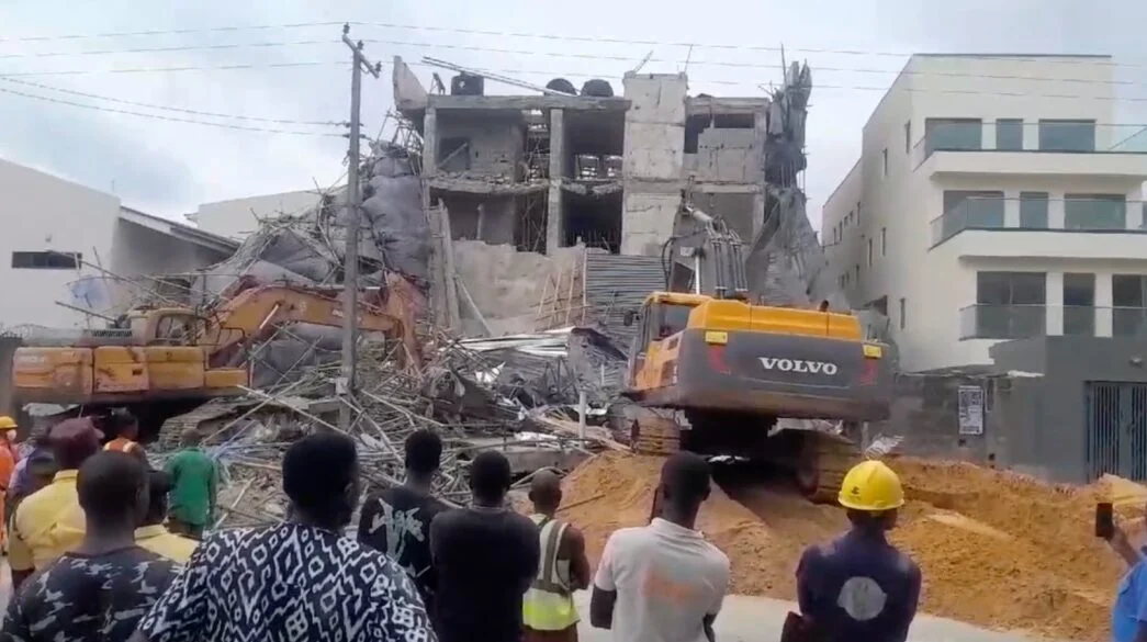 Lagos building collapse: Death toll rises to 5, one other rescued