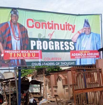 Adeleke/Tinubu poster fuels APC-Osun rift