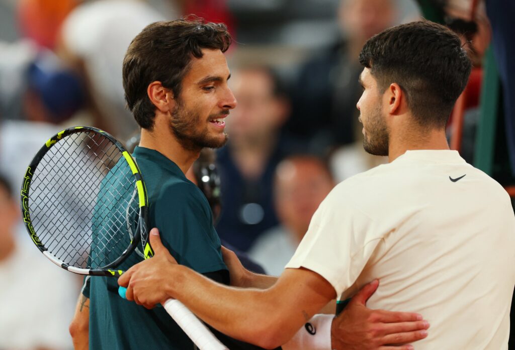Alcaraz into French Open final after Musetti quits