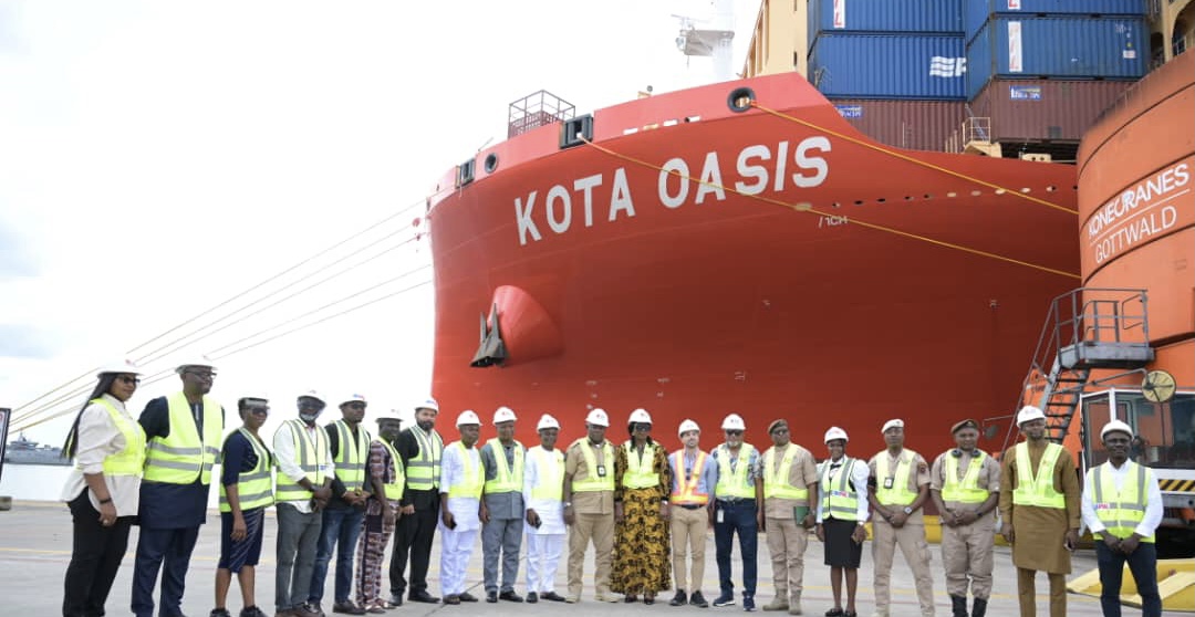 First LNG-powered container ship berths in Onne