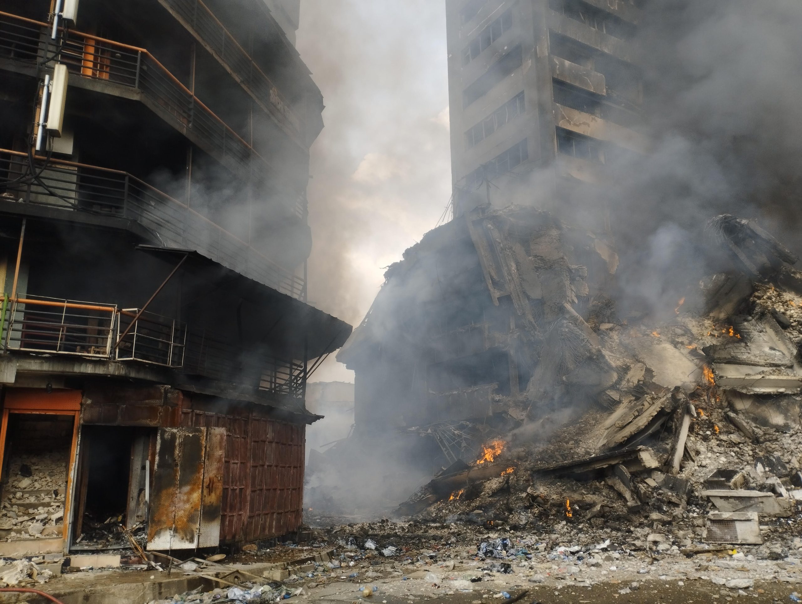 Sanwo-Olu calls for calm after fire guts GNI Building on Lagos Island
