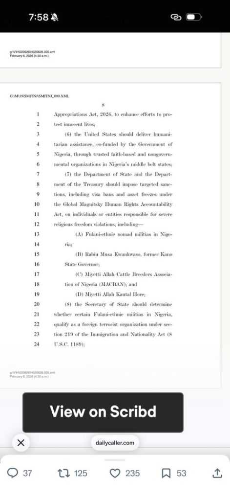 The Sun Nigeria Alleged genocide: US proposes visa ban for Kwankwaso ...