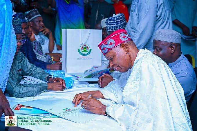 2027: Governor Yusuf submits nomination form as APC candidate for Kano ...